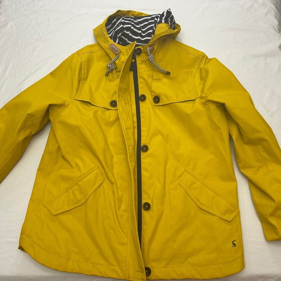 Joules | Jackets & Coats | Joules Mustard Yellow Hooded Raincoat Jacket ...